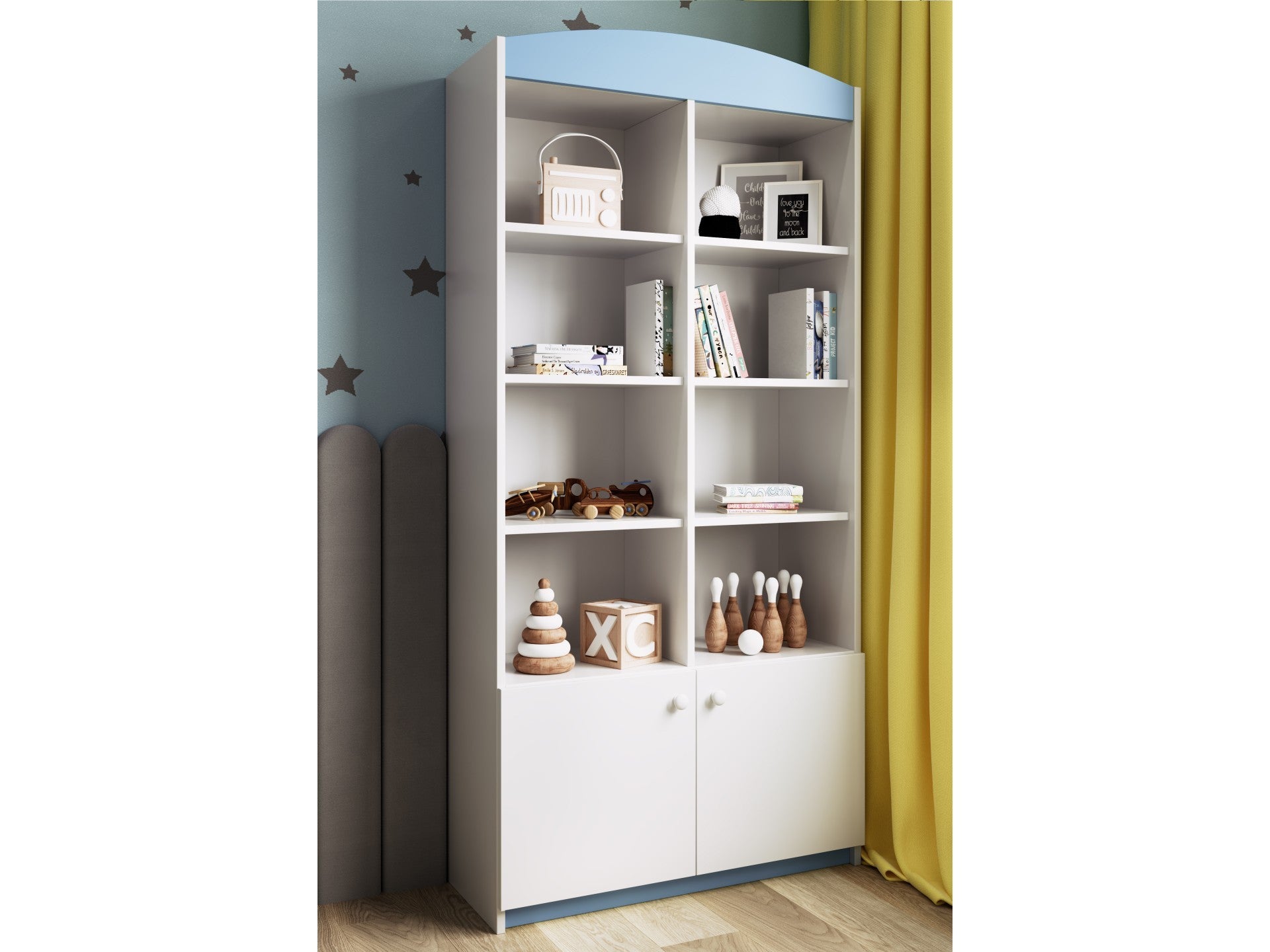 Dubbele Boekenkast – 10 Vakken – Soft-Close & Wandmontage – 186 cm Hoo ...