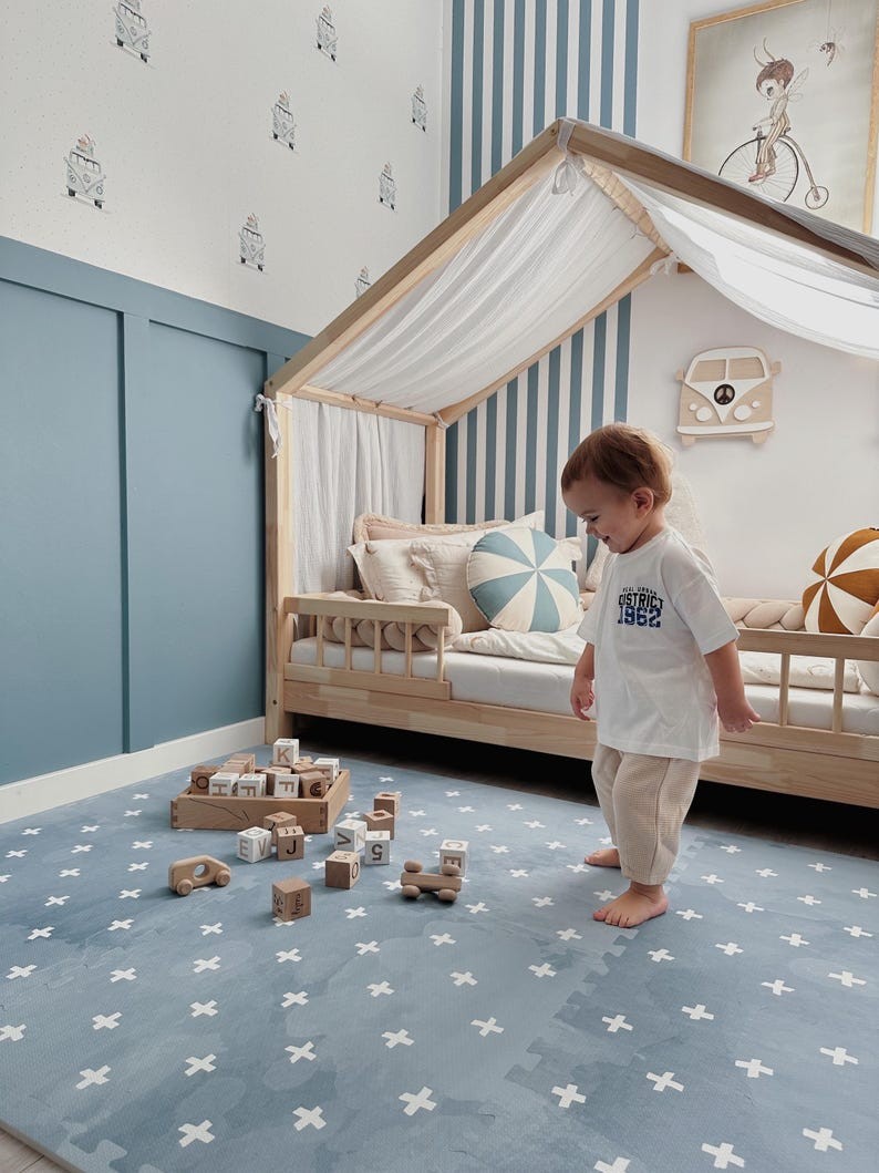 Foam Puzzle Playmat - Cross Azure – Little Pure Kids