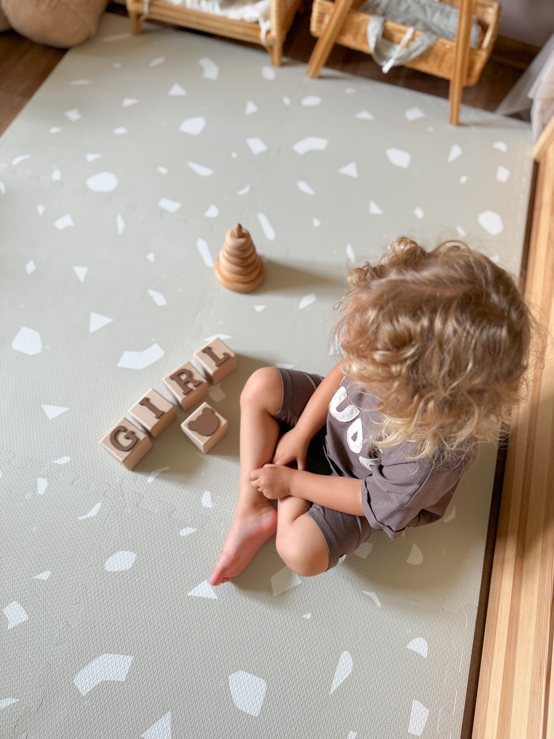 Foam Puzzle Playmat - Terrazzo Dove – Little Pure Kids
